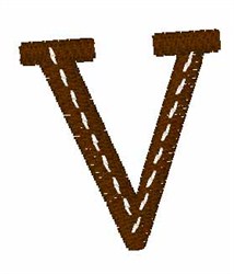 Embroidered Font V Embroidery Design | EmbroideryDesigns.com
