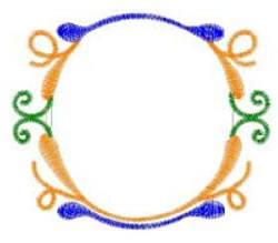 Oval Frame Embroidery Design | EmbroideryDesigns.com