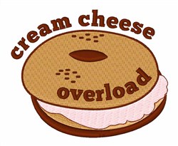 Bagel And Cream Cheese Embroidery Design | EmbroideryDesigns.com