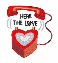 The Love Telephone Embroidery Design | EmbroideryDesigns.com