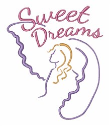 Angel Outline Embroidery Design | EmbroideryDesigns.com