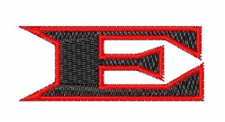 Latin Wide Font E Embroidery Design | EmbroideryDesigns.com