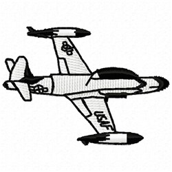 USAF Jet Embroidery Design | EmbroideryDesigns.com