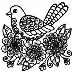 Sugarbird Embroidery Design | EmbroideryDesigns.com
