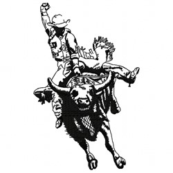 Bull Rider Embroidery Design | EmbroideryDesigns.com
