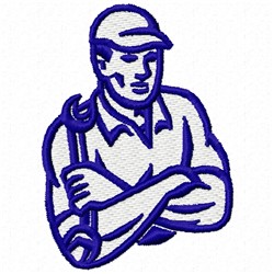 Mechanic Embroidery Design | EmbroideryDesigns.com