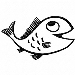 Cartoon Fish Embroidery Design | EmbroideryDesigns.com