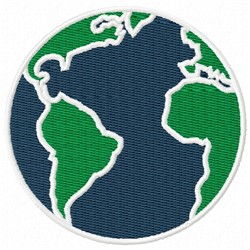 World Globe Embroidery Design | EmbroideryDesigns.com