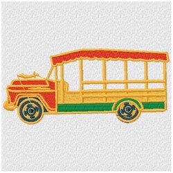 Free Vintage Bus Embroidery Design | EmbroideryDesigns.com