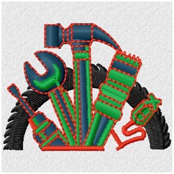 Handyman Tools Embroidery Design | EmbroideryDesigns.com