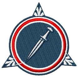Dagger Emblem Embroidery Design | EmbroideryDesigns.com