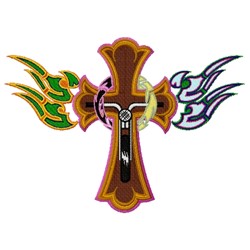 Motorcycle Cross Embroidery Design | EmbroideryDesigns.com