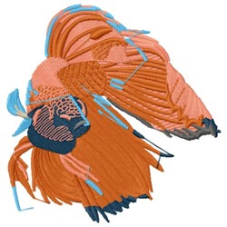 Oriental Fantail Embroidery Design | EmbroideryDesigns.com
