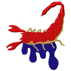 Painted Scorpion Embroidery Design | EmbroideryDesigns.com