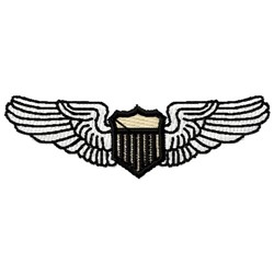 Air Force Pilot Wings Embroidery Design | EmbroideryDesigns.com