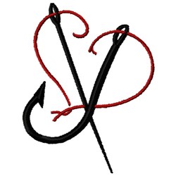Needle & Fishing Hook Embroidery Design | EmbroideryDesigns.com