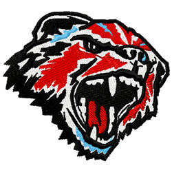 Wolverine Mascot Embroidery Design | EmbroideryDesigns.com