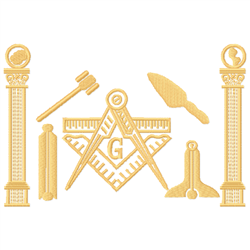 Masonic Working Tools Embroidery Design | EmbroideryDesigns.com