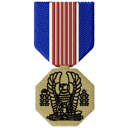 Army Soldier Medal Embroidery Design | EmbroideryDesigns.com