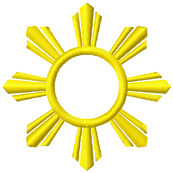 Philippine Sun Embroidery Design | EmbroideryDesigns.com