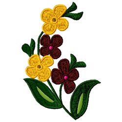 Spring Flowers Embroidery Design | EmbroideryDesigns.com