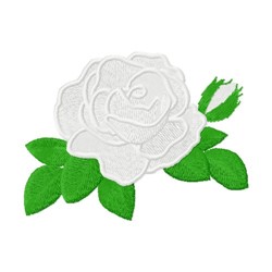 White Rose Embroidery Design | EmbroideryDesigns.com