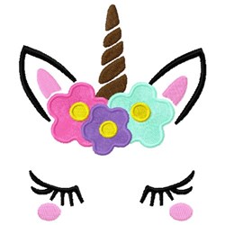 Unicorn Head Embroidery Design | EmbroideryDesigns.com
