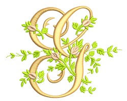 Floral Letter G Embroidery Design | EmbroideryDesigns.com