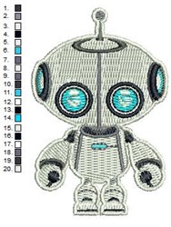 Robot Embroidery Design | EmbroideryDesigns.com