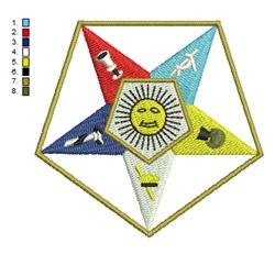 Eastern Star Embroidery Design | EmbroideryDesigns.com