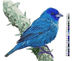 Blue Bird Embroidery Design | EmbroideryDesigns.com