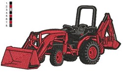 Backhoe Loader Embroidery Design | EmbroideryDesigns.com