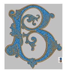 Ornate Monogram B Embroidery Design | EmbroideryDesigns.com