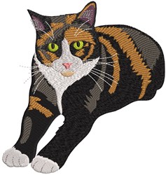 Calico Cat Embroidery Design | EmbroideryDesigns.com