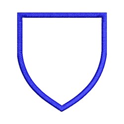 Applique Shield Shape Embroidery Design | EmbroideryDesigns.com