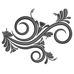 Decorative Curls Embroidery Design | EmbroideryDesigns.com