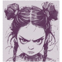 Grumpy Girl Embroidery Design | EmbroideryDesigns.com