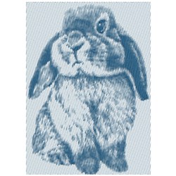 Realistic Bunny Embroidery Design | EmbroideryDesigns.com