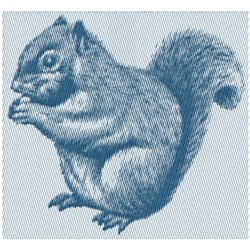 Realistic Squirrel Embroidery Design | EmbroideryDesigns.com