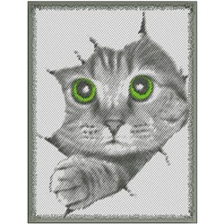 Kitty Realistic Embroidery Design | EmbroideryDesigns.com
