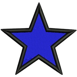 2 Color Star Embroidery Design | EmbroideryDesigns.com