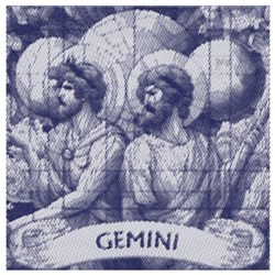GEMINI MALE Embroidery Design | EmbroideryDesigns.com
