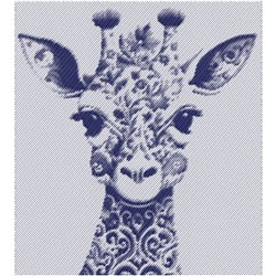 BLUE CHINA GIRAFFE Embroidery Design | EmbroideryDesigns.com