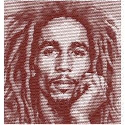 BOB MARLEY Embroidery Design | EmbroideryDesigns.com
