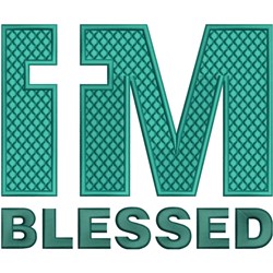 I AM BLESSED Embroidery Design | EmbroideryDesigns.com