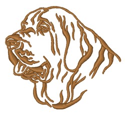 Mastiff Outline Embroidery Design | EmbroideryDesigns.com