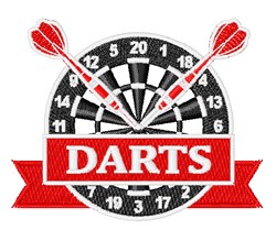 Dart Game Embroidery Design | EmbroideryDesigns.com