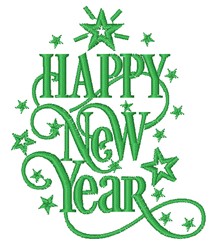 Happy New Year Embroidery Design | EmbroideryDesigns.com