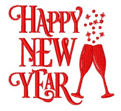 Happy New Year Embroidery Design | EmbroideryDesigns.com