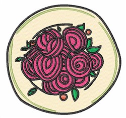 Pasta Plate Embroidery Design | EmbroideryDesigns.com
